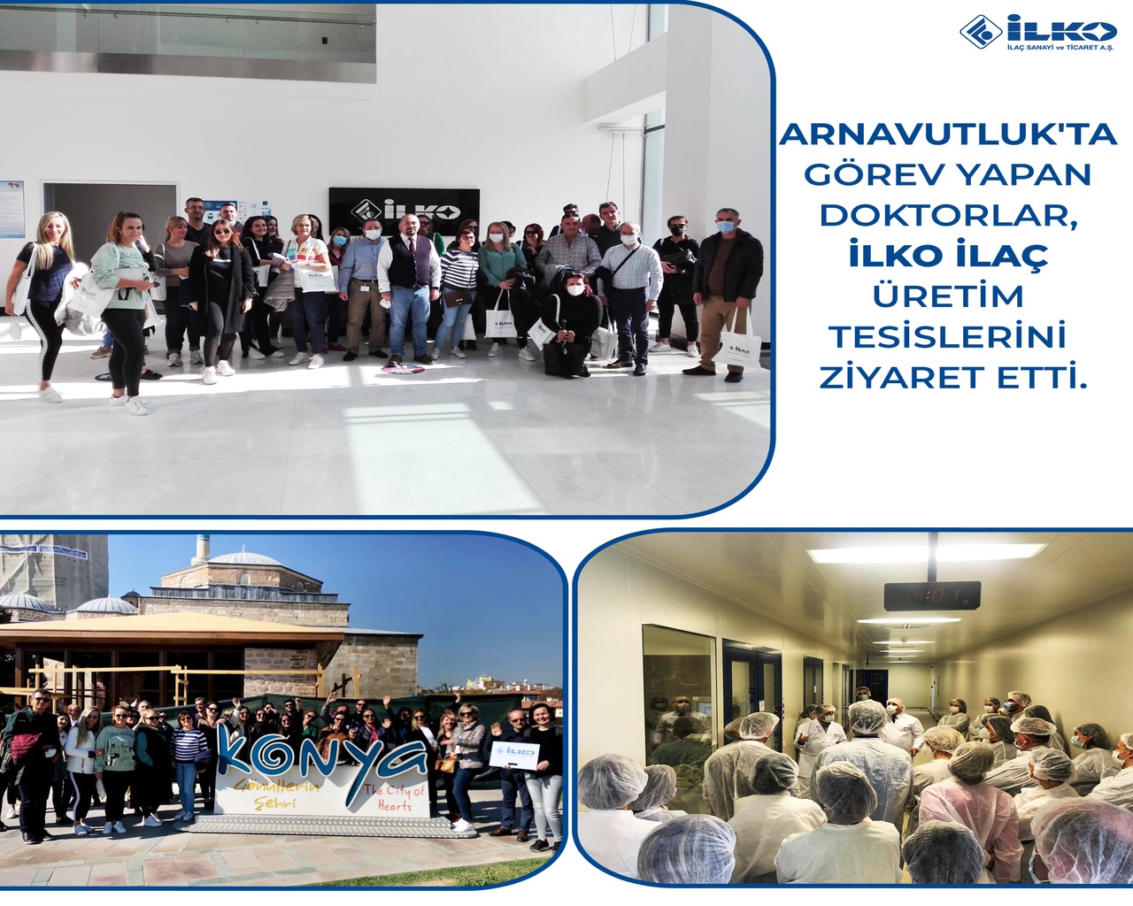 Arnavutluk'ta görev yapan doktorlar, İLKO İlaç Üretim Tesislerini ...